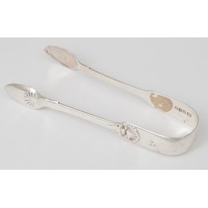 Antique Colonial Australian Silver Fiddle & Shell Pattern Sugar Tongs ...