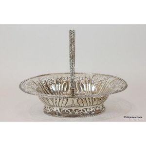 George III Sterling Silver Cake Basket, 1770 London, Maker T.L ...