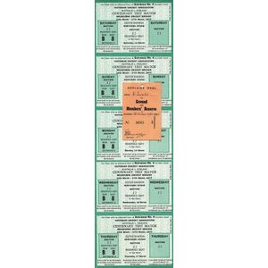 Centenary Test and 1980 Pass Bundle - Sporting - Cricket - Memorabilia