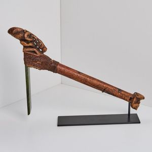 Contemporary Toki Poutangata with Pounamu Blade and Wooden Handle - New ...