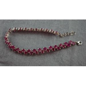 Silver Ruby Bracelet - Bracelets/Bangles - Jewellery