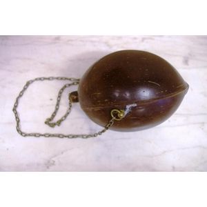 French Coconut Powder Flask - Antique - Uniforms, Kit, & Field ...
