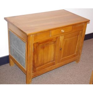 Antique Pine Kitchen Cabinet with Zinc Sides - Cabinets & Cupboards ...