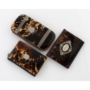 Antique Tortoise Shell Cigar Case and Calling Card Wallets - Smoking ...