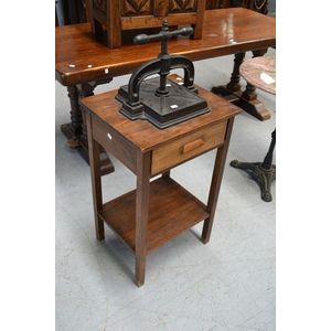 French Antique Book Press on Vintage Table - Zother Furniture - Furniture