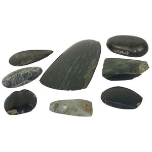 Green Stone Axe Heads and Grind Stones Collection - New Zealand Maori ...