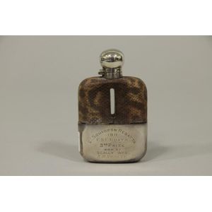 Sterling Silver Lizard Skin Flask with Presentation Inscription ...