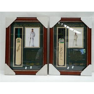 Signed Adam Gilchrist Miniature Cricket Bats - Limited Edition ...