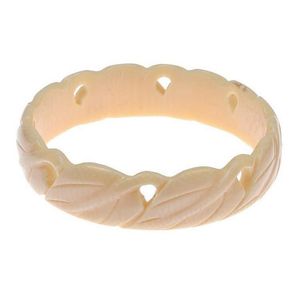 Ivory Leaf Bangle - Bracelets/Bangles - Jewellery