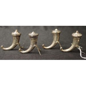 Norwegian Sterling Cornucopia Salt & Pepper Set - Condiment & Cruet ...