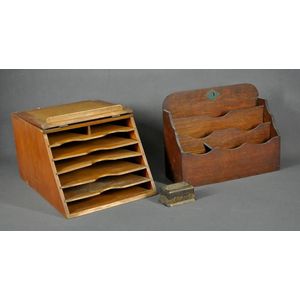Wooden Filing and Stamp Boxes with Letter Rack - Boxes - Writing ...