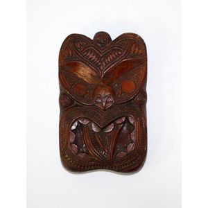 Maori Koruru Mask - Carved Wood - New Zealand Maori - Tribal