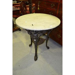 Marble Top Cast Iron Pub Table - Decorative - Garden Furniture ...