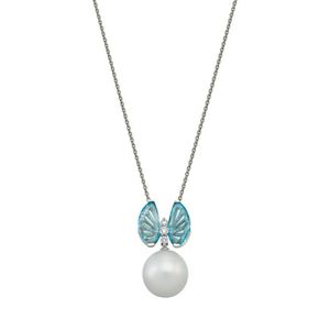 Paspaley Flutter Pendant with Pearl, Topaz and Diamonds - Necklace ...