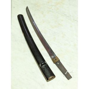 Antique Japanese Tanto Sword with Signed Blade and Saya - Edged Weapons ...