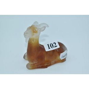 Daum France Art Glass Goat Figurine (A/F) - French - Glass