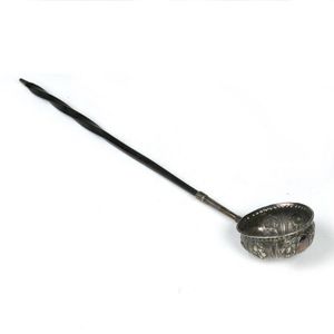 Georgian Coin-Inset Silver Toddly Ladle with Baleen Handle - Flatware ...