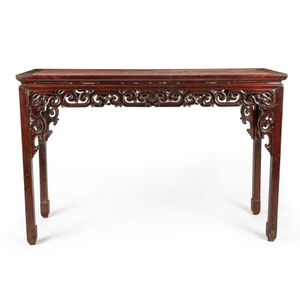 Chinese Qing Dynasty Carved Timber Alter Table with Bird Decoration ...