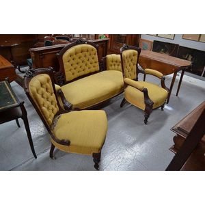 Victorian Settee and Chairs Set - Seating - Lounges, Settees and Suites ...