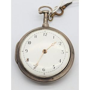 Rare Irish Dublin Silver Pair Case Pocket Watch, 1800's Tick - Watches ...