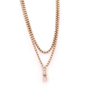 Gold barrel link neck chains - price guide and values