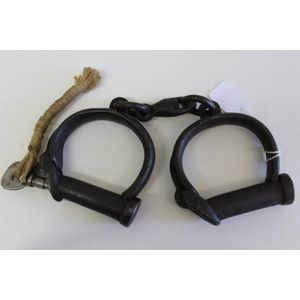Convict handcuffs and manacles, Australian Colonial, Port Arthur ...