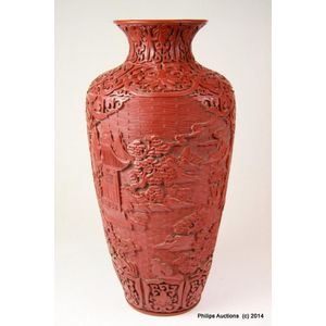 Chinese cinnabar vase - price guide and values