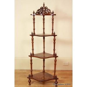 Victorian and Edwardian corner whatnots - price guide and values