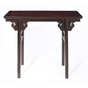 Zitan Recessed Leg Table with Floating Panel Top - Furniture - Oriental