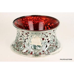 An Edwardian sterling silver Potato ring, 1904 Birmingham, with ...