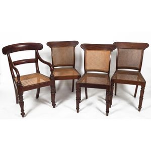 19th Century Anglo-Indian Antique Chairs Set, Three Standards, One ...