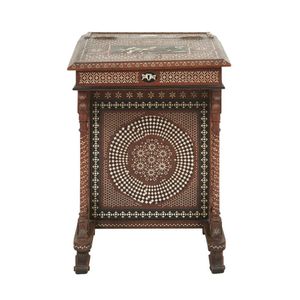 Milanese Bone-Inlaid Walnut Desk, 19th Century, Adriano Brambilla Style ...