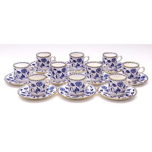 Spode Blue and White Coffee Set with 10 Cups/Saucers - Spode/Copeland ...