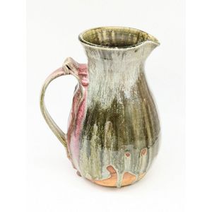 Rare Milton Moon Pottery Tall Water Jug with Drip Glazing - Moon ...