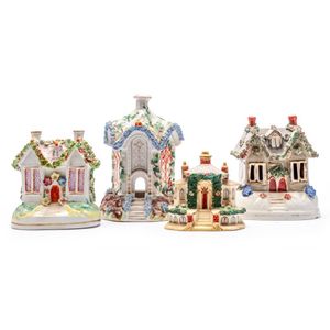 Staffordshire Pottery Cottages Collection from 19th Century England ...