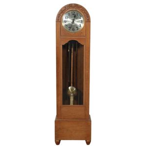 Antique Oak Cased Clock with Carved Foliate Decoration - Clocks ...