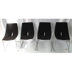 Anibou's Black Timber Dining Chairs with Upholstery - Seating - Sets of ...