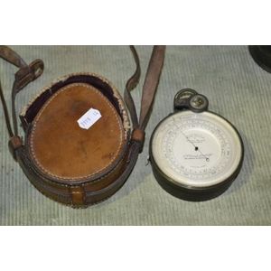 Mining Barometer in Vintage Leather Case - Barometers & thermometers ...