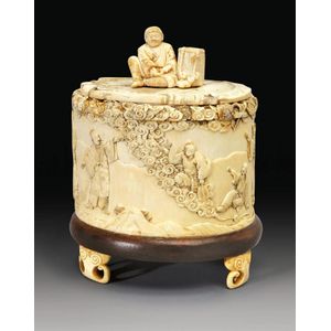 Carved Chinese ivory boxes - price guide and values