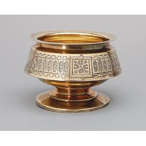 Russian Enamel and Silver-Gilt Salt Pair - Russian works of art ...