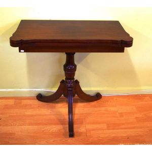 Mahogany Swivel Card Table - Antique Style - Tables - Card, Games ...