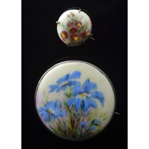 May Creeth (Australia), hand painted jewellery and ceramics, late 19th ...