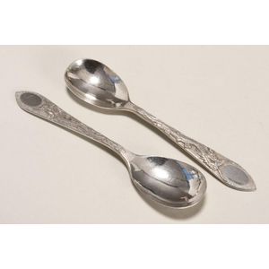 Chinese Dragon Sterling Silver Teaspoons (Pair) - Zother - Oriental