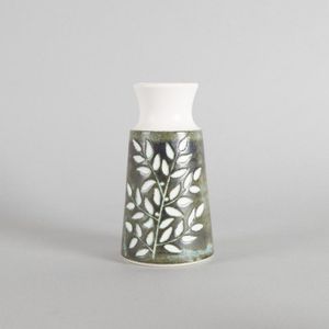 Greenstone Ceramica Vase with Foliage Impression - Crown Lynn - Crown ...