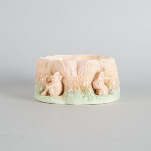 SylvaC Rabbit and Pixie Bowl, #1515, 9x19 cm - Sylvac - Ceramics