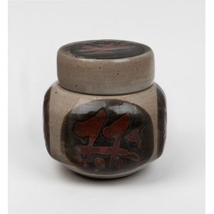 Reg Preston Earthenware Lidded Pot - Australian Themes & Other Makers ...