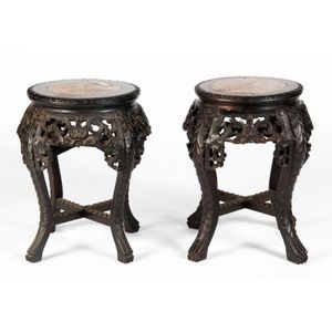Japanese Marble Top Tables, Early 20th Century - Furniture - Oriental