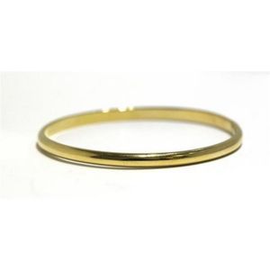 18ct Half Round Gold Bangle, 9.2g - Bracelets/Bangles - Jewellery