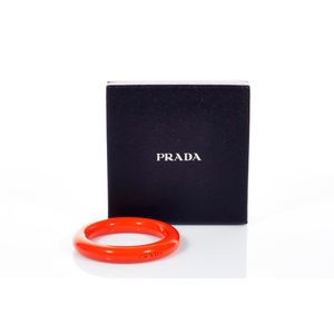 Prada Orange Logo Bangle with Dustbag and Box - Bracelets/Bangles ...