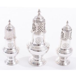 George II Sterling Silver Castor Set, London 1752-3 - Condiment & Cruet ...